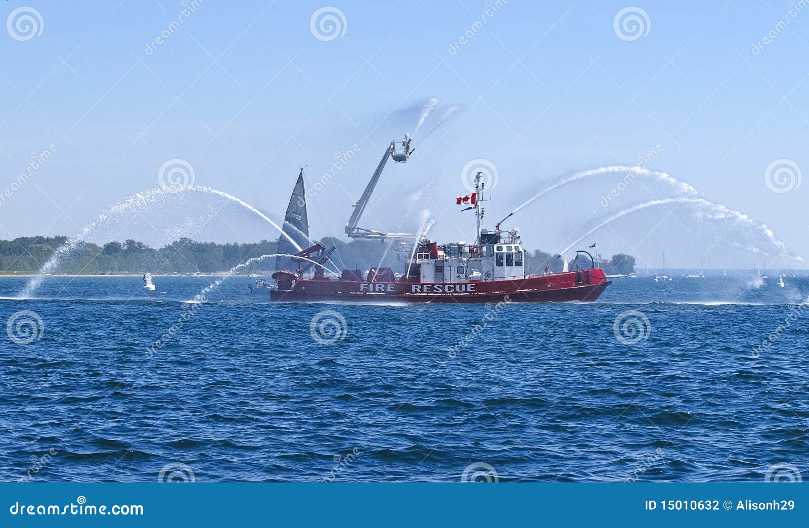 Fire Ship stock photo. Image of security, spray, lakes - 15010632