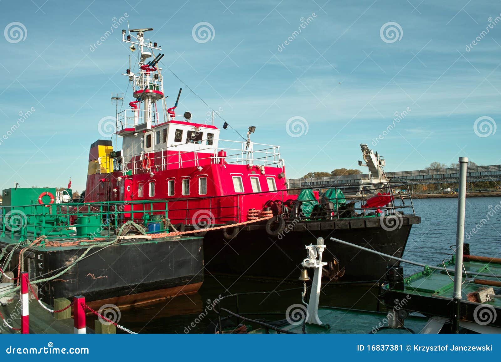 Fire ship. stock image. Image of fight, firefighter, water - 16837381