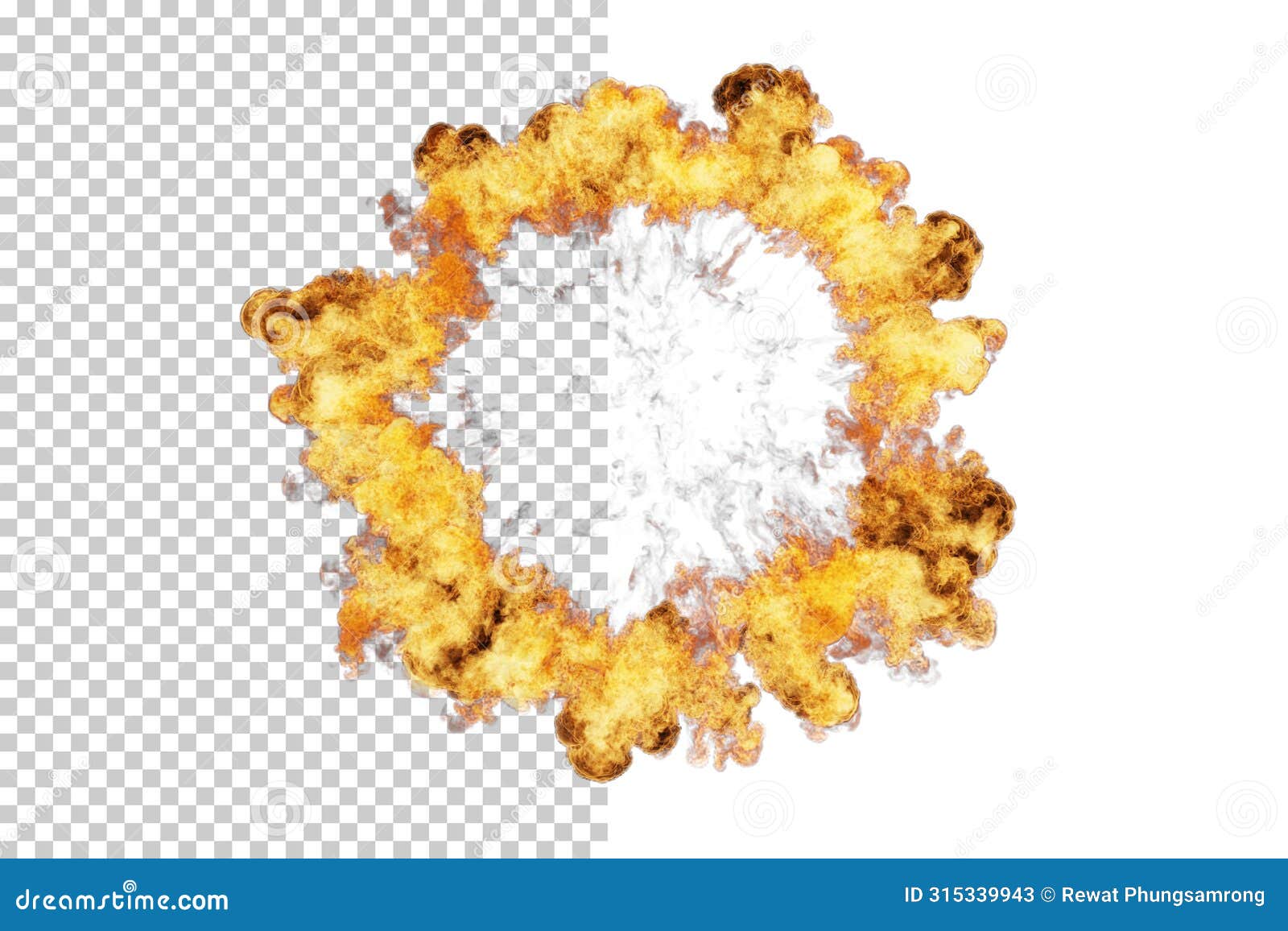 Fire Shockwave on Transparent Background Stock Image - Illustration of ...