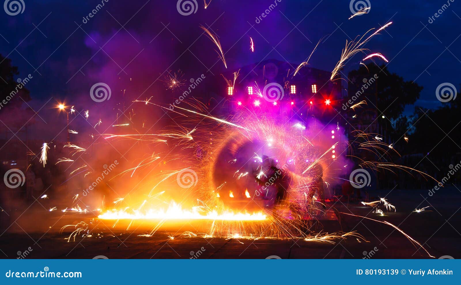 Fire show stock image. Image of colored, dance, bizarre - 80193139