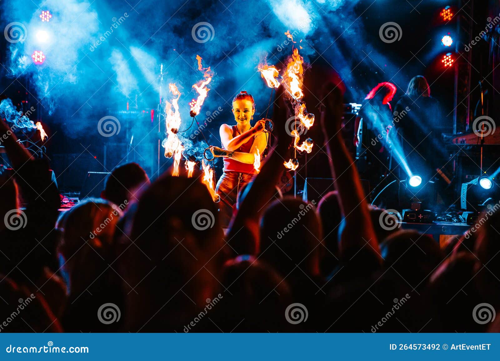 Fire Show. Creative Fiery Artist Editorial Photography - Image of ...