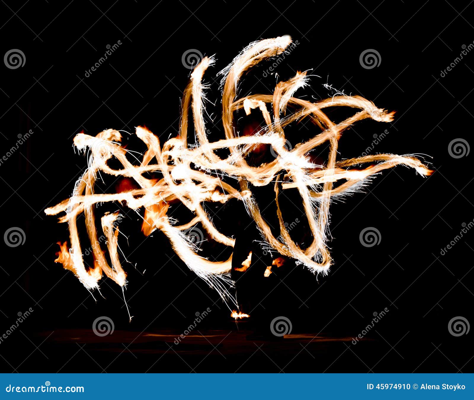 Fire Show Flaming Trails stock photo. Image of beauty - 45974910