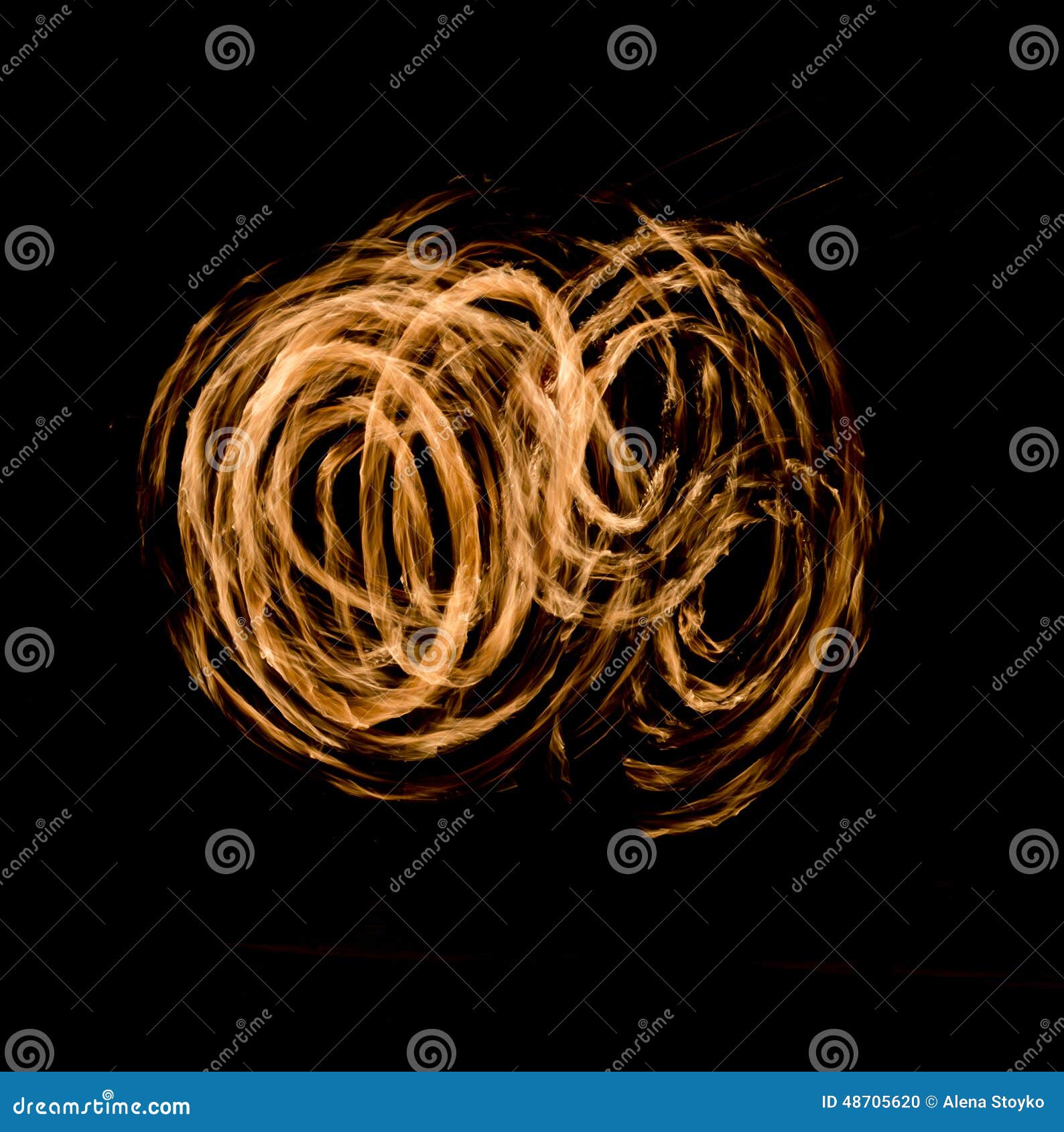Fire Show Flaming Trails stock photo. Image of energy - 48705620