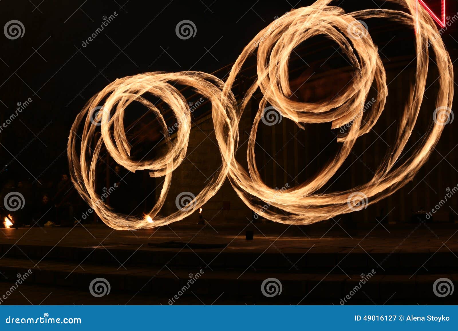 Fire Show Flaming Trails stock image. Image of flame - 49016127