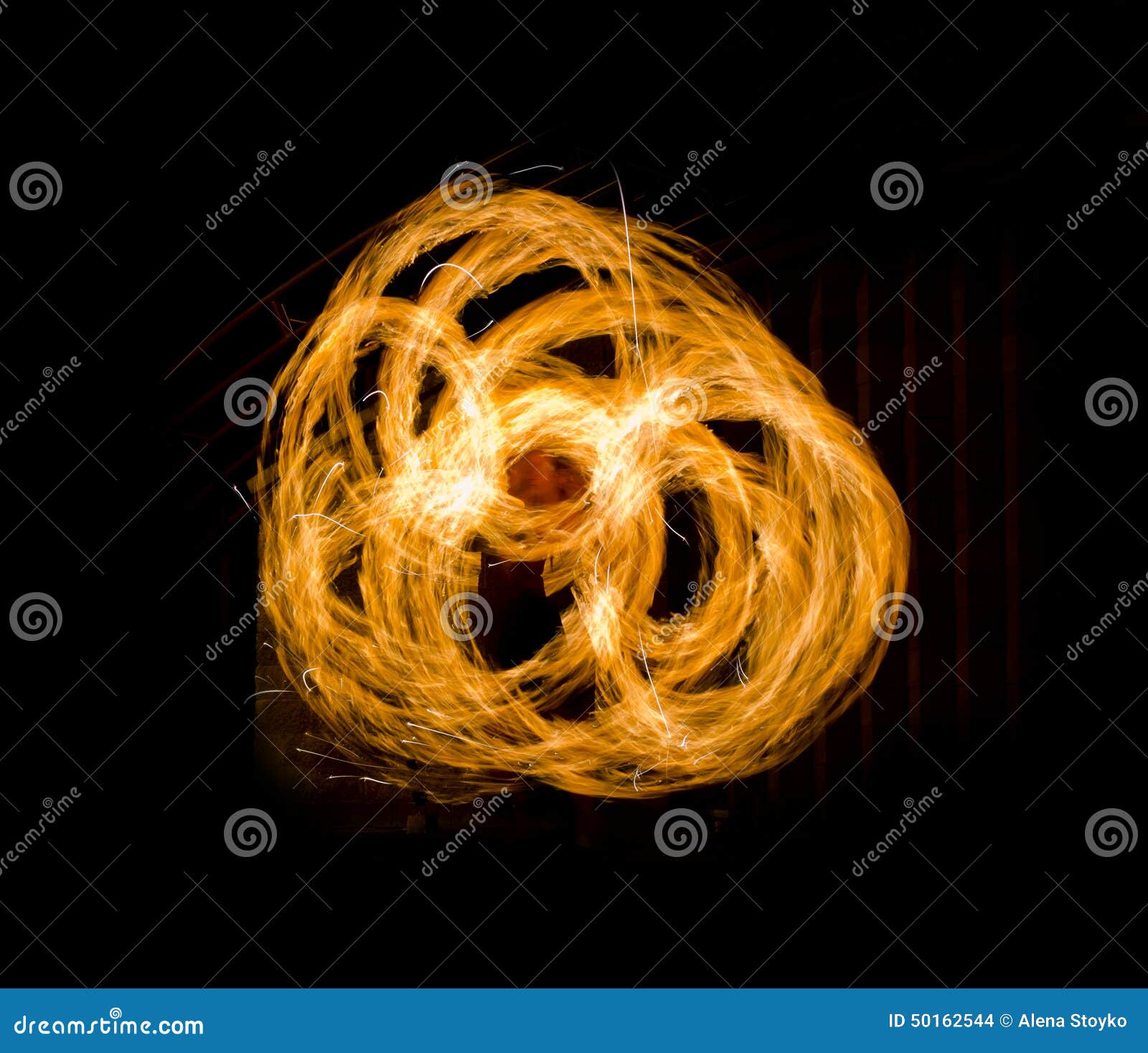 Fire Show Flaming Trails stock photo. Image of burning - 50162544