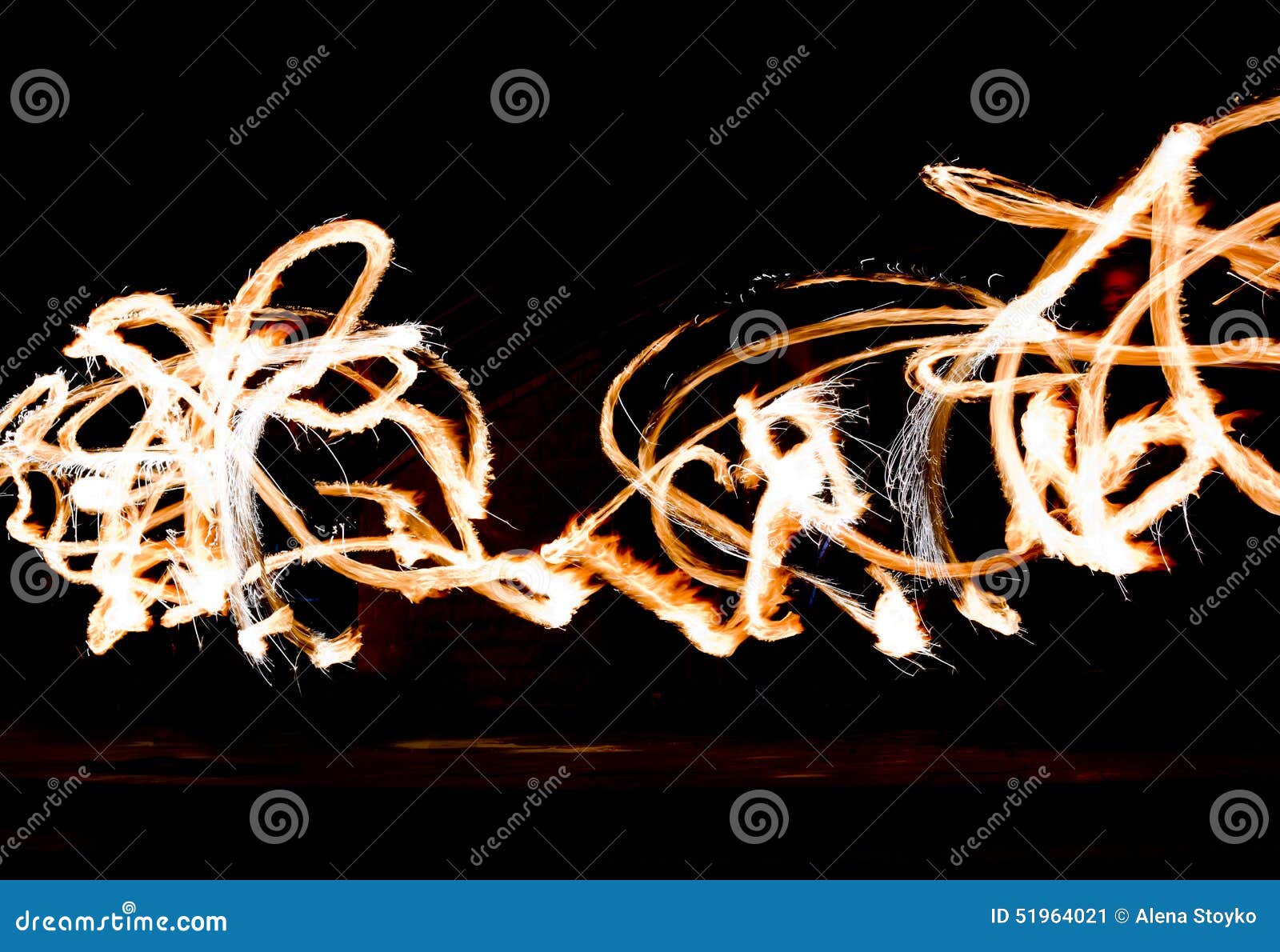 Fire Show Flaming Trails stock image. Image of juggling - 51964021