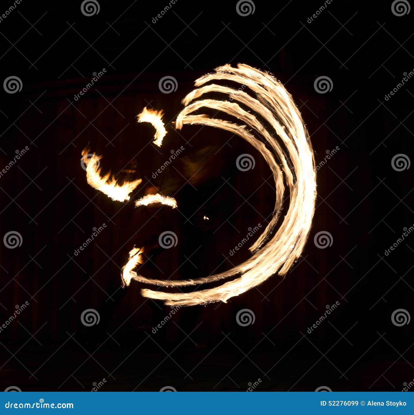 Fire Show Flaming Trails stock image. Image of energy - 52276099