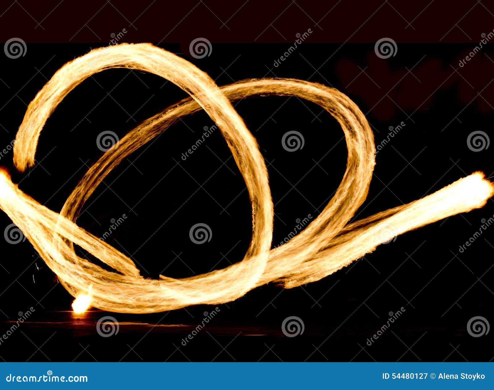 Fire Show Flaming Trails stock image. Image of motion - 54480127
