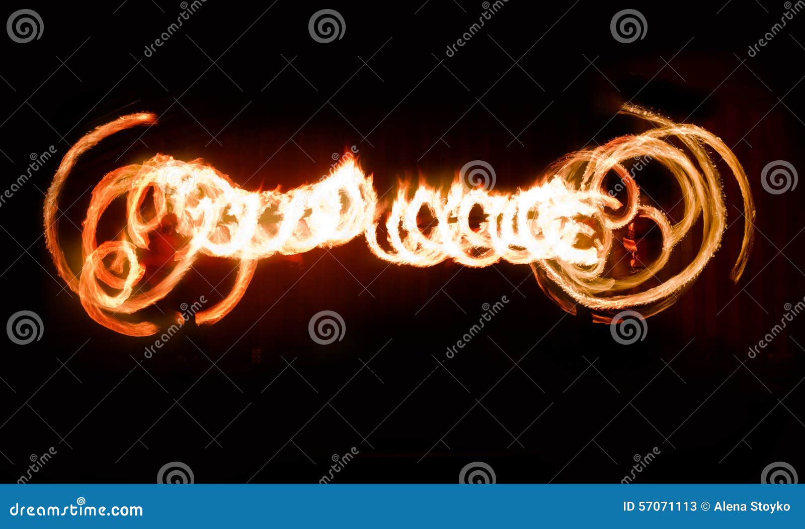 Fire Show Flaming Trails stock image. Image of orange - 57071113