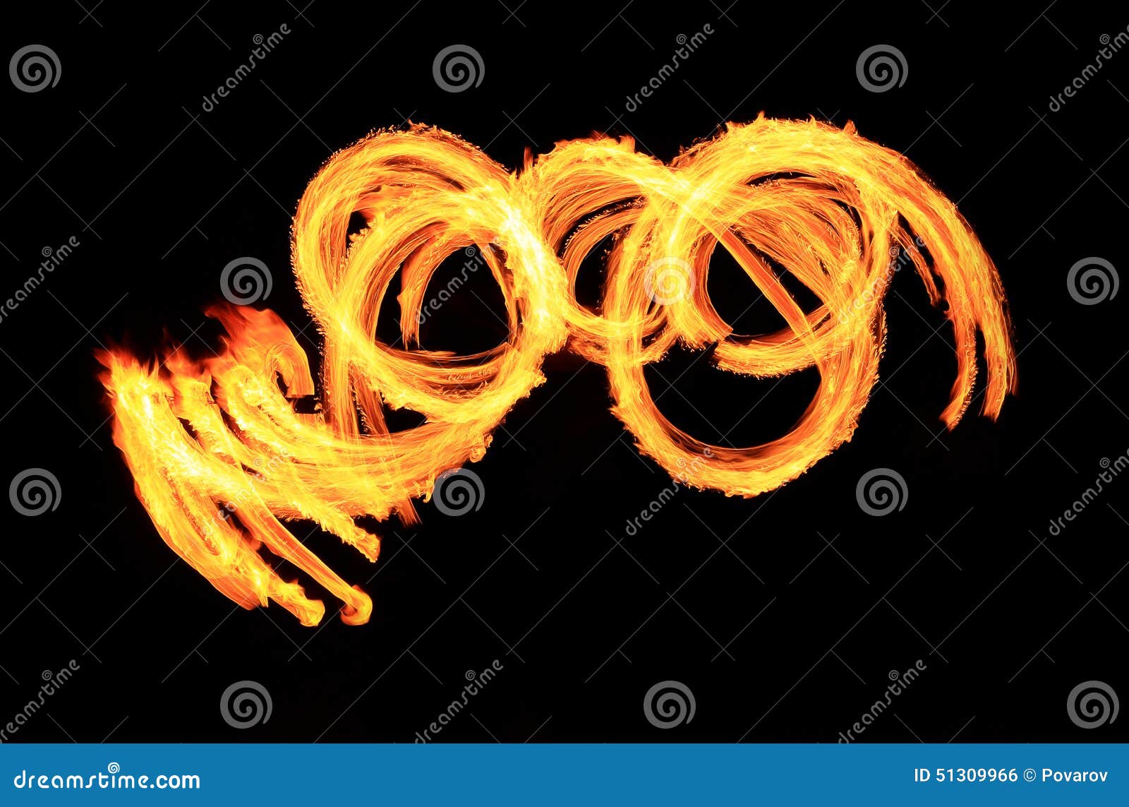 Fire Show Flaming Trails, Background Stock Photo - Image of flame ...
