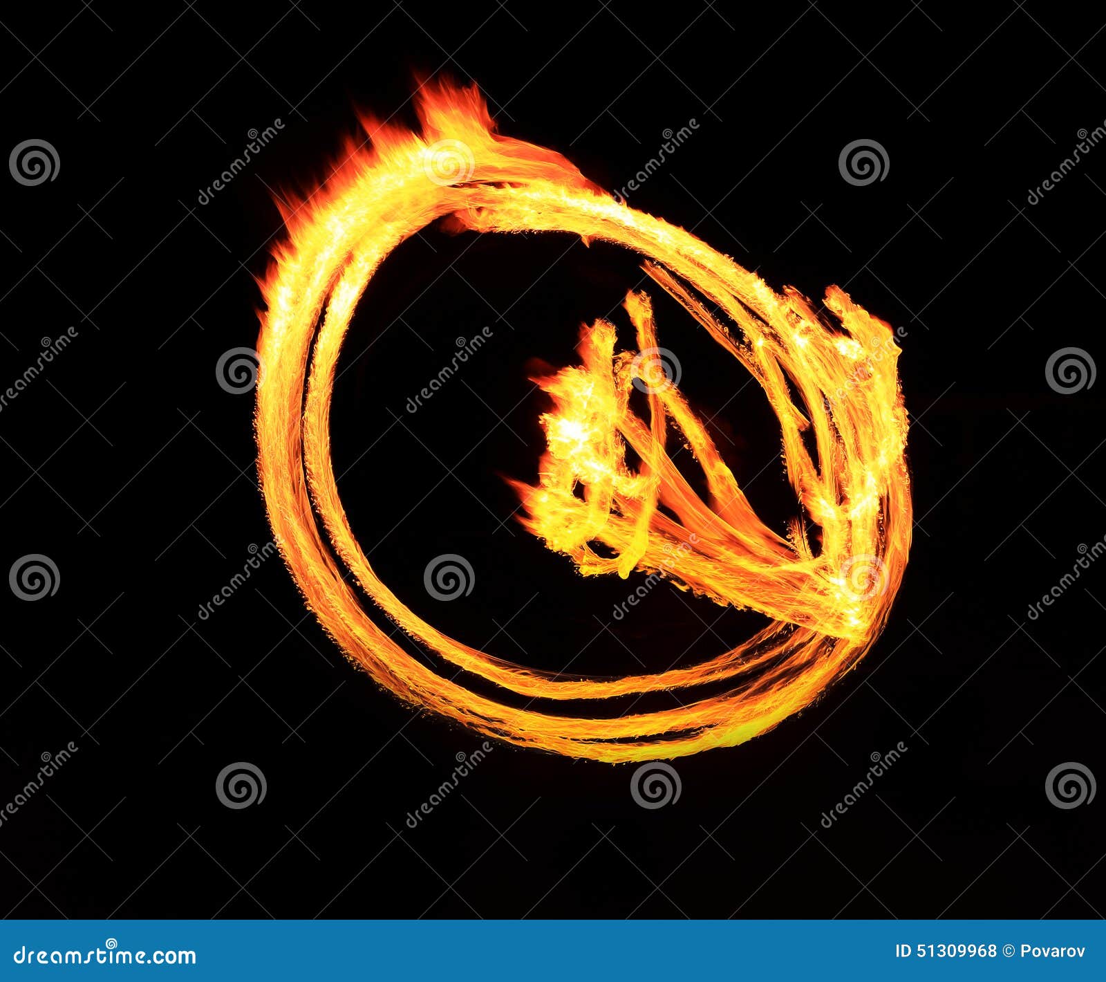 Fire Show Flaming Trails, Background Stock Photo - Image of energy ...