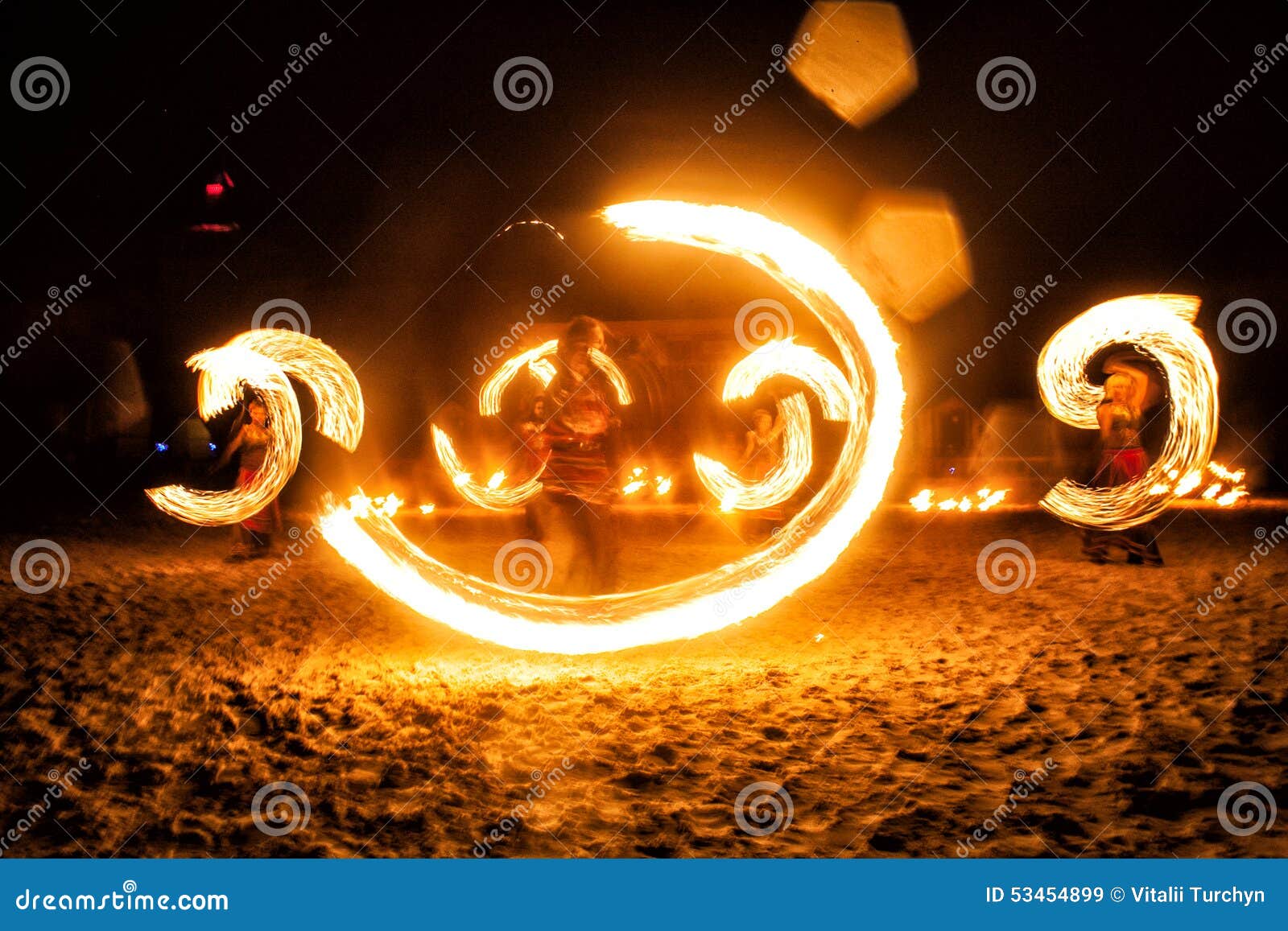 Fire show stock image. Image of holiday, muscular, ocean - 53454899