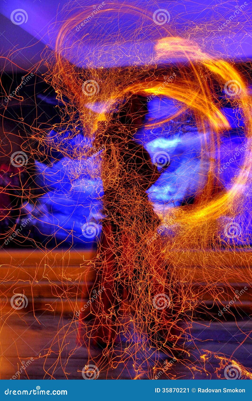 Fire Show, Dancing With Flame, Male Master Fakir Blowing Fire ...