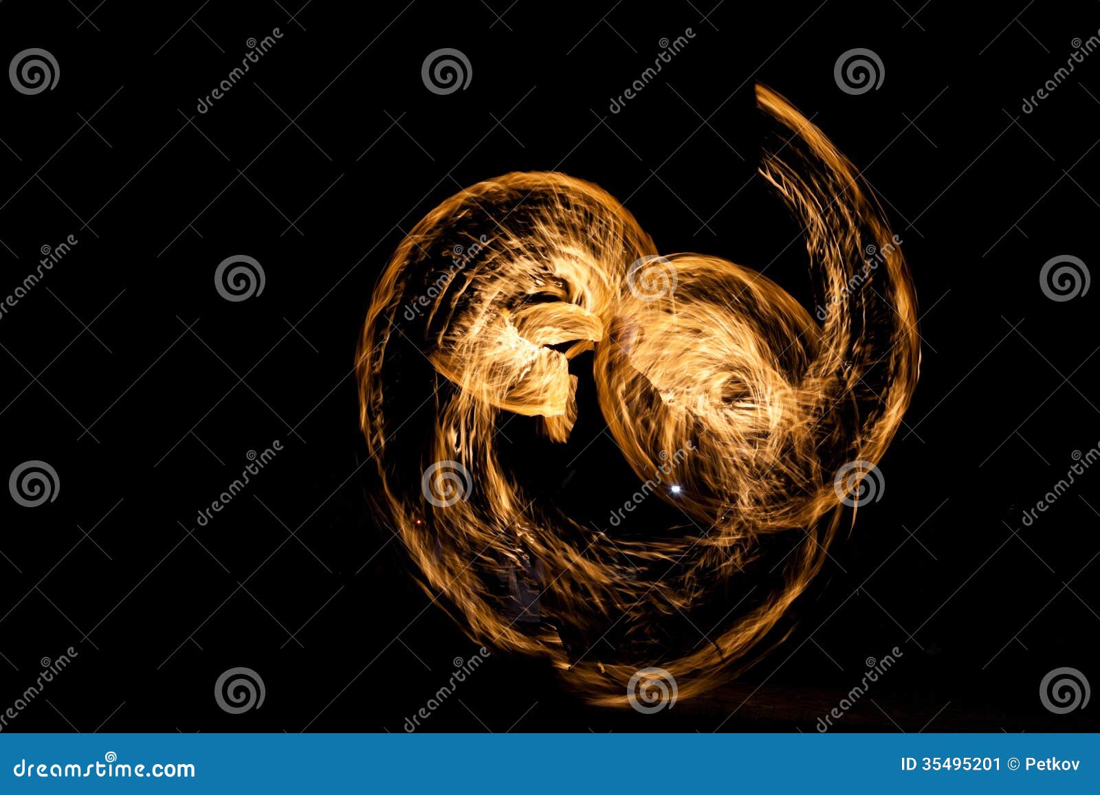 Fire Show Night, Abstract Curves Stock Image - Image of people, circle ...