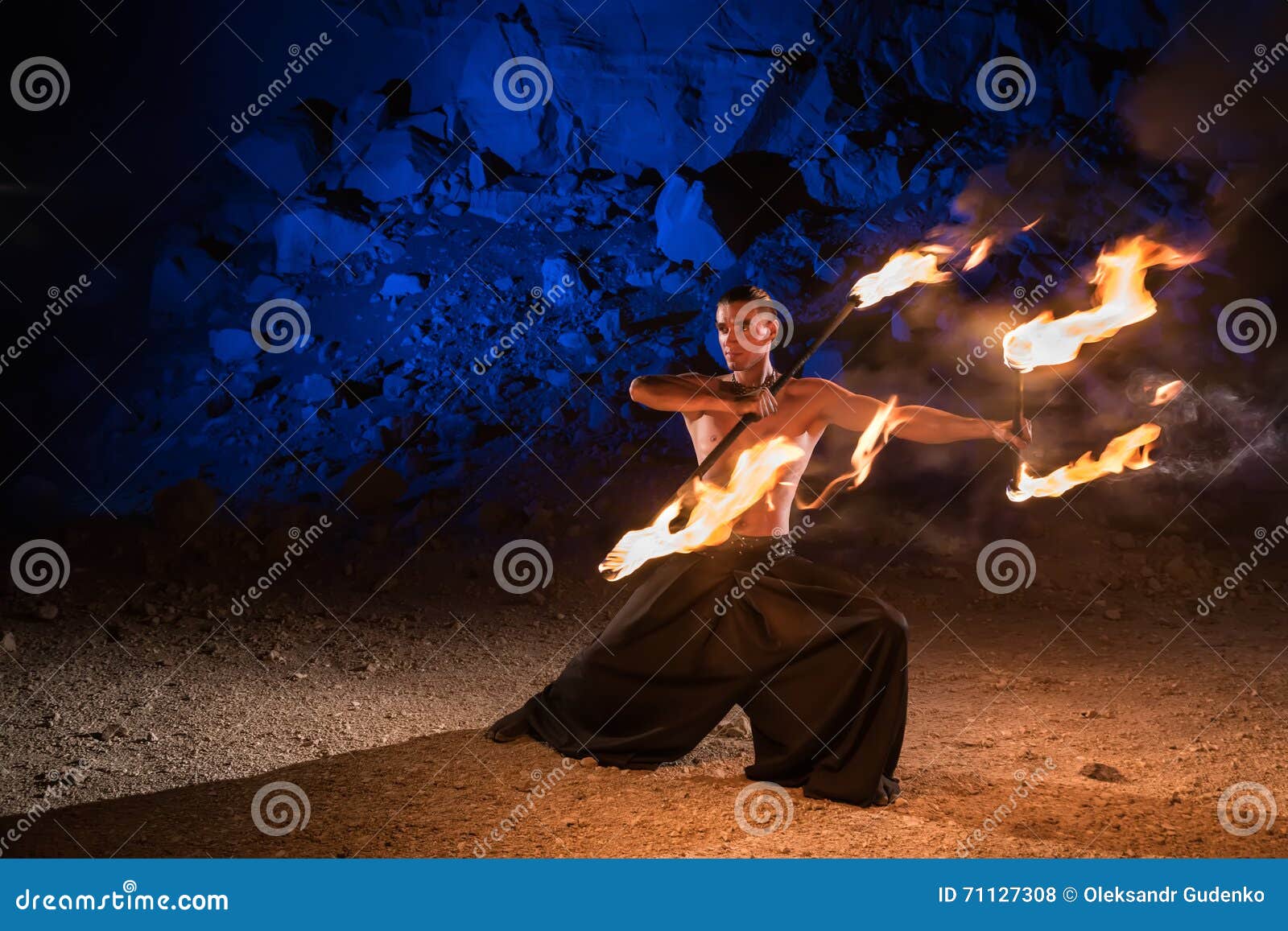 Fire show performance stock photo. Image of motion, backgrounds - 71127308
