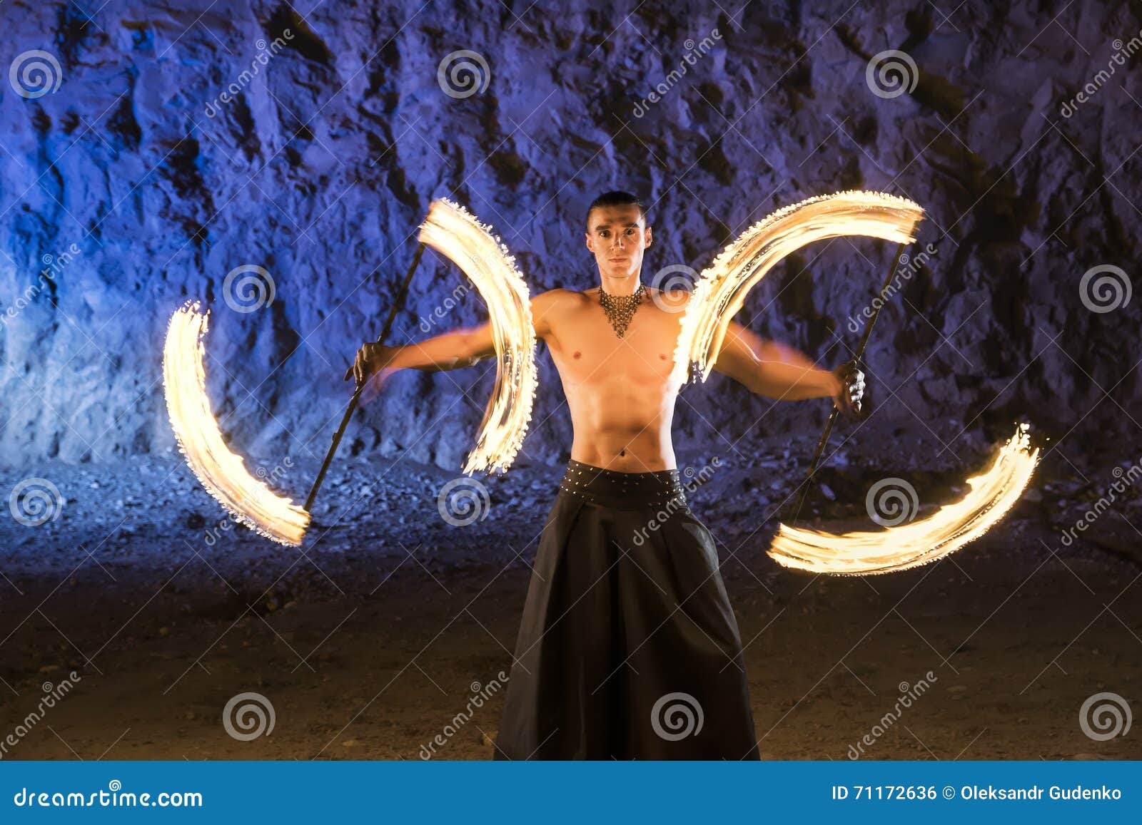 Fire show performance stock photo. Image of heat, event - 71172636