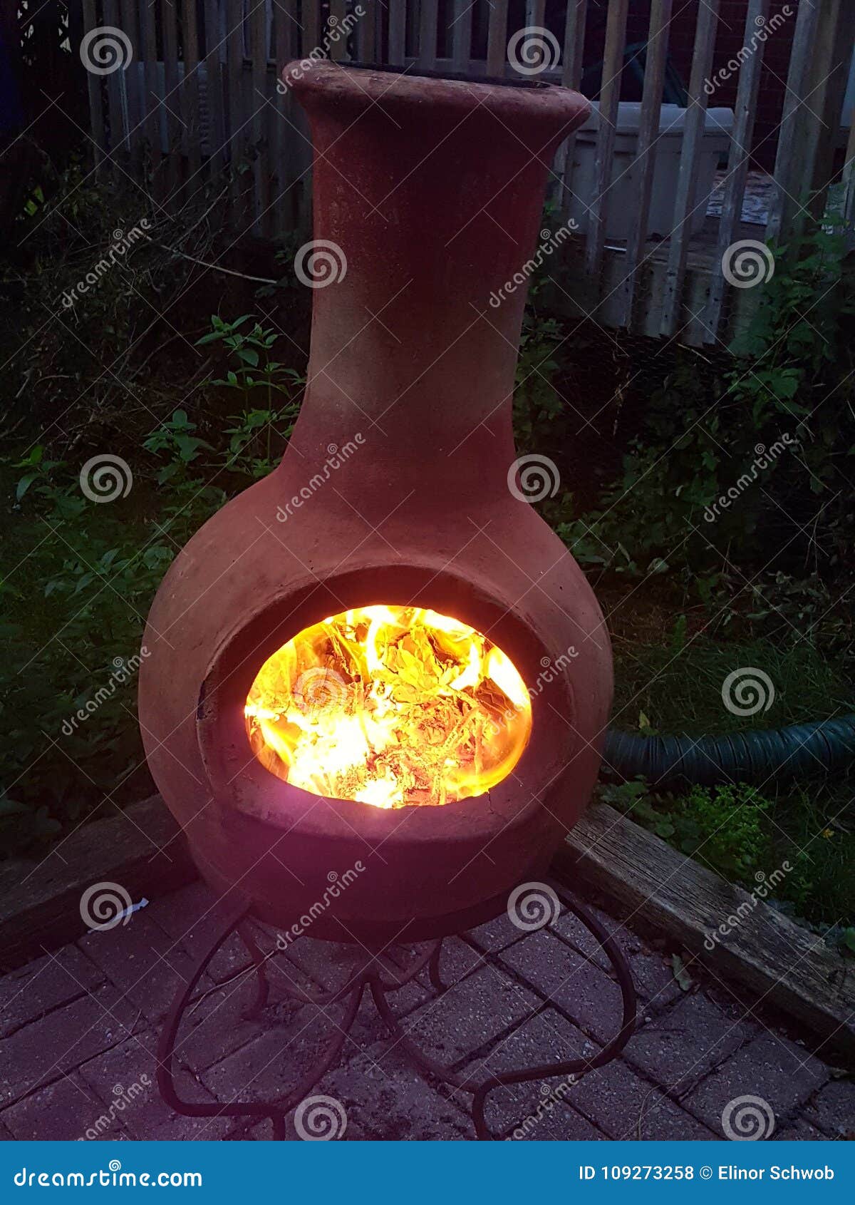 Fire side stock photo. Image of fire, outdoor, patio - 109273258