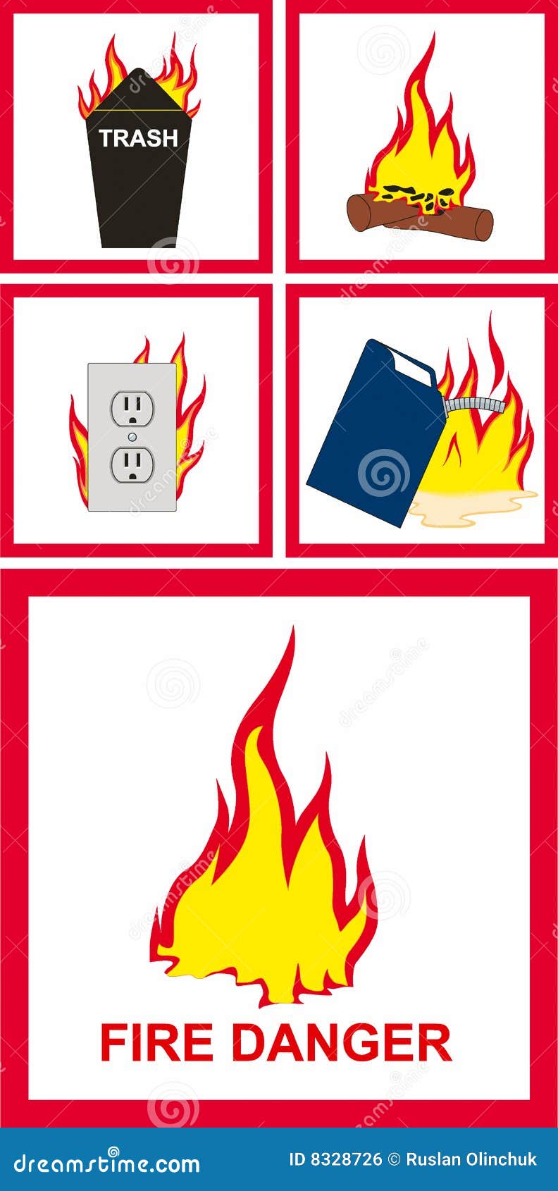 Fire sign stock vector. Illustration of explosives, illustrations - 8328726