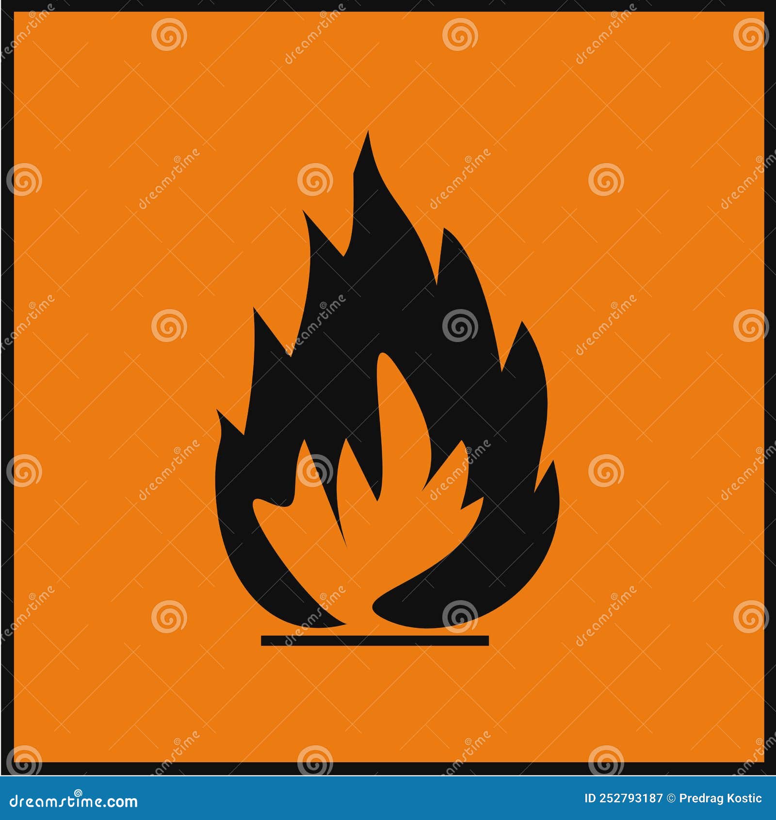 Fire sign logo stock illustration. Illustration of light - 252793187