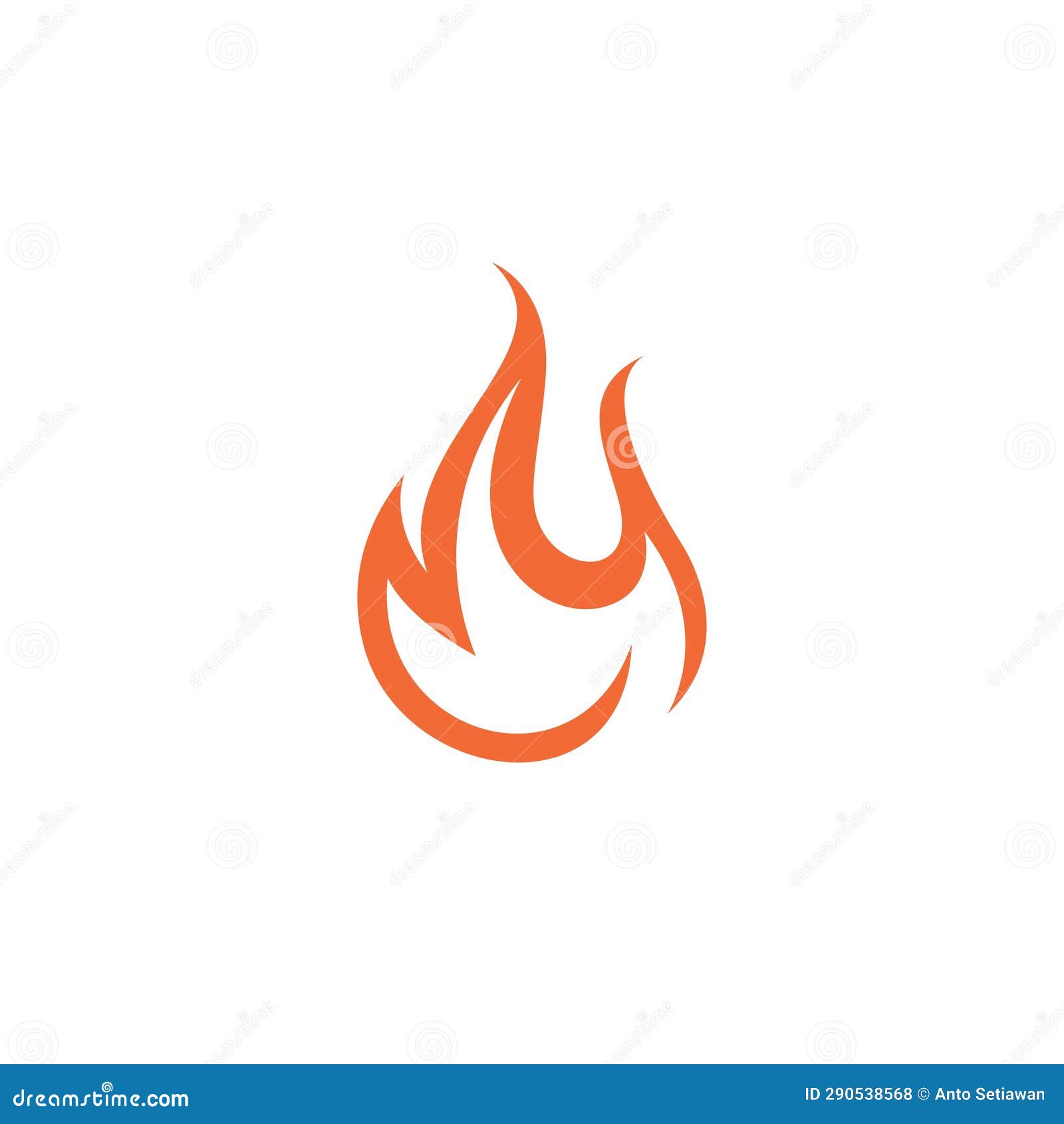 Fire Simple Logo Design. Fire Icon Vector Stock Illustration ...