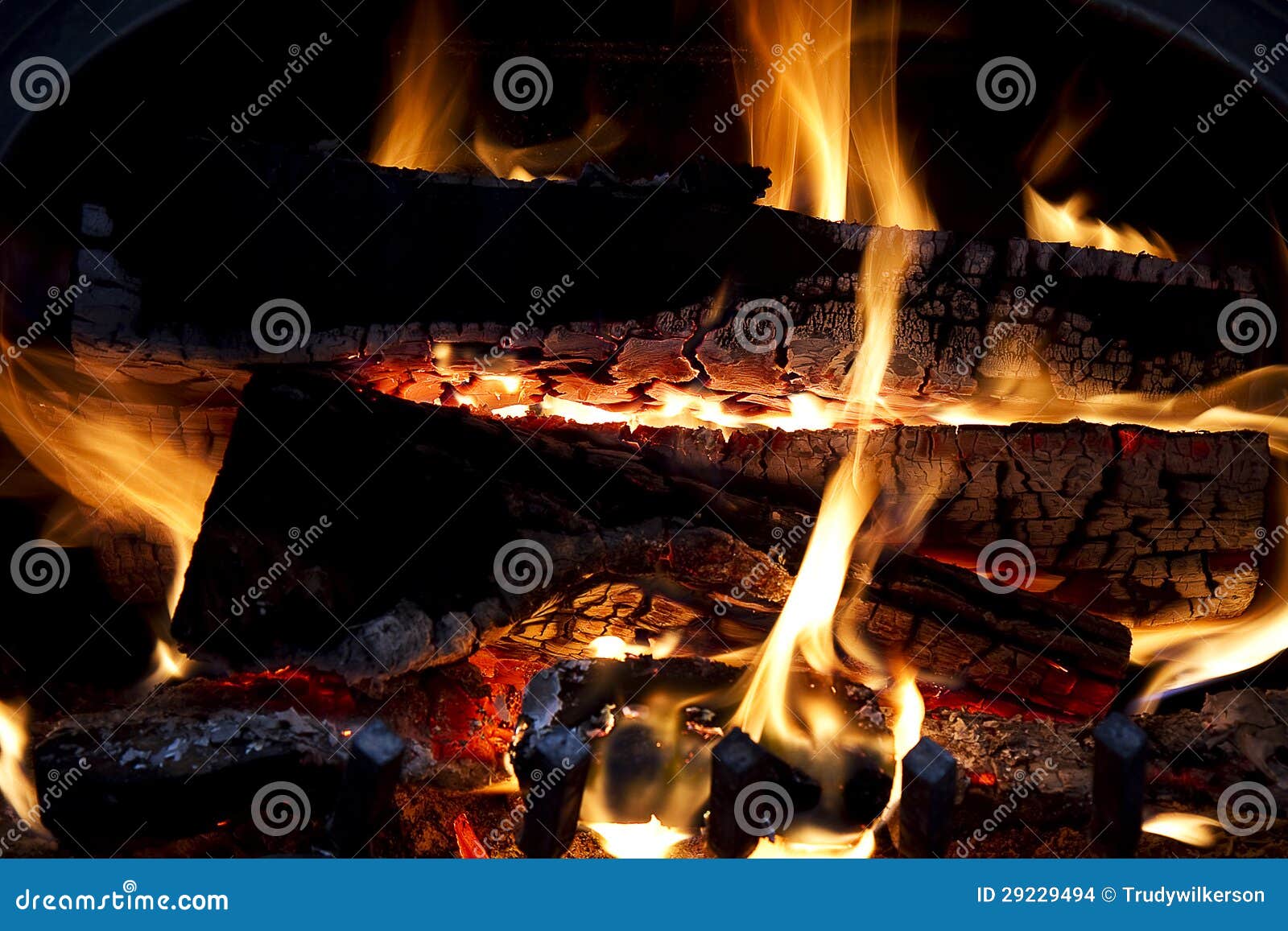 Fire Sizzling in Fireplace stock photo. Image of warmth - 29229494