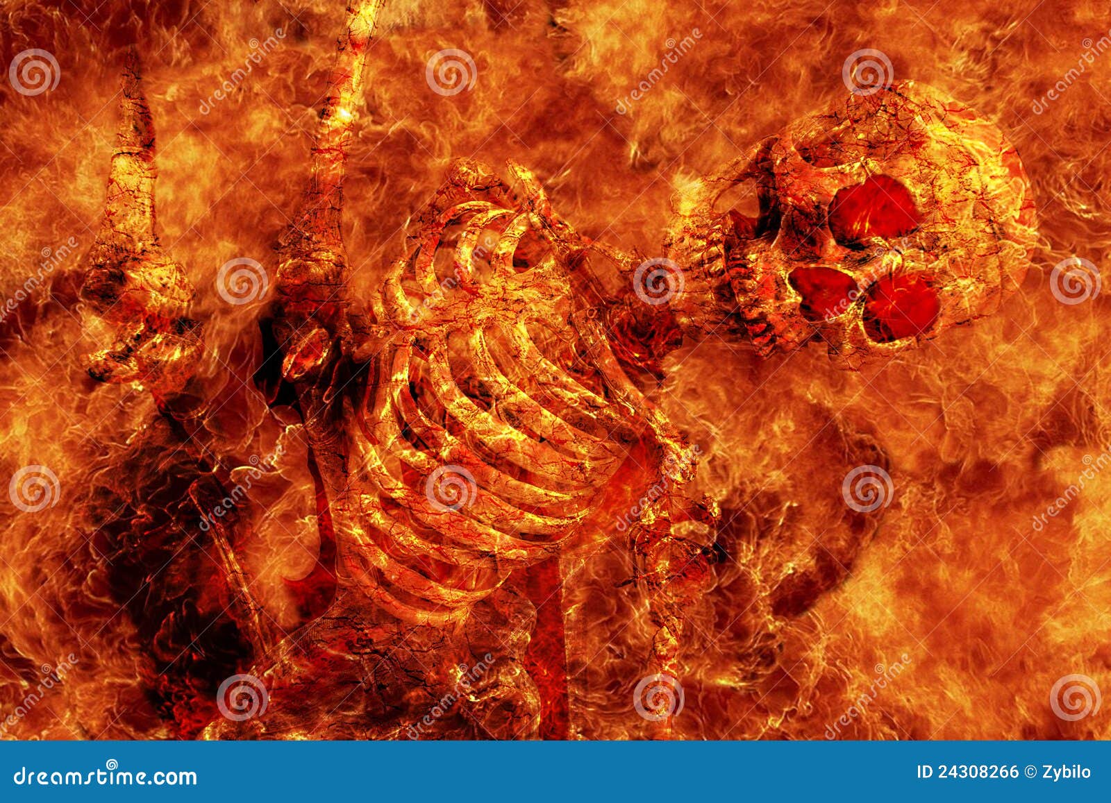 Fire skeleton stock photo. Image of flaring, malicious - 24308266