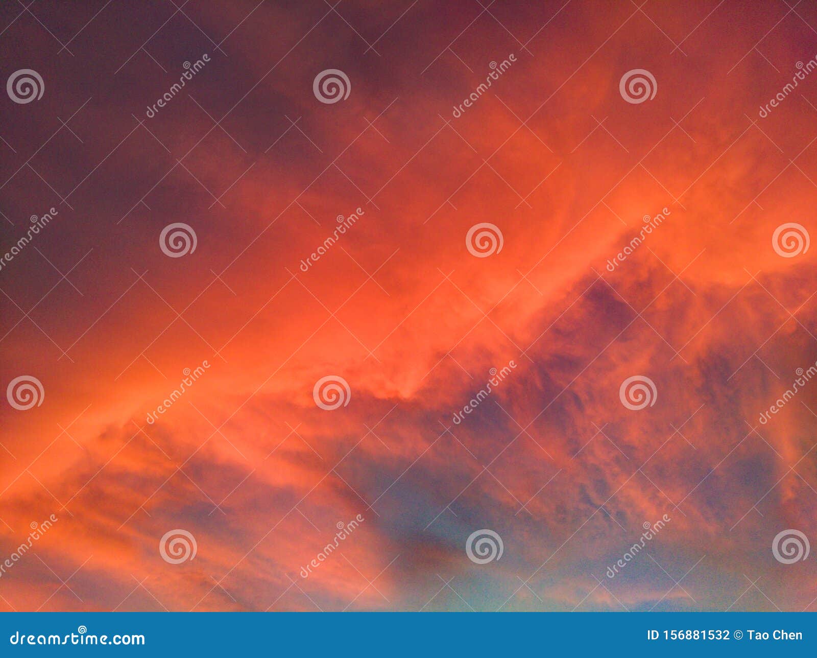Fire in sky stock photo. Image of evening, scenic, fire - 156881532