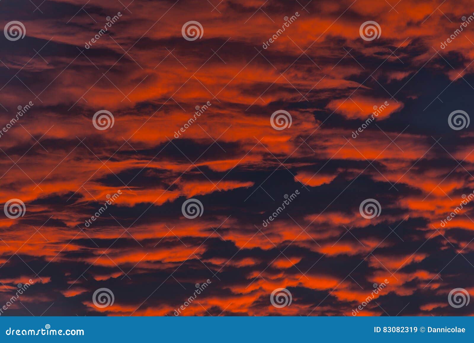 Fire in the Sky. Red Sunset with Clouds. Stock Image - Image of mystic ...