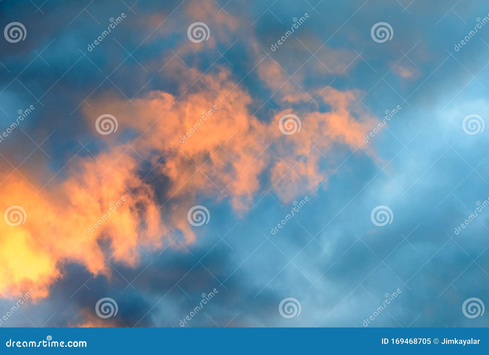 Fire in the Sky Cloud Formations Stock Image - Image of color, panorama ...