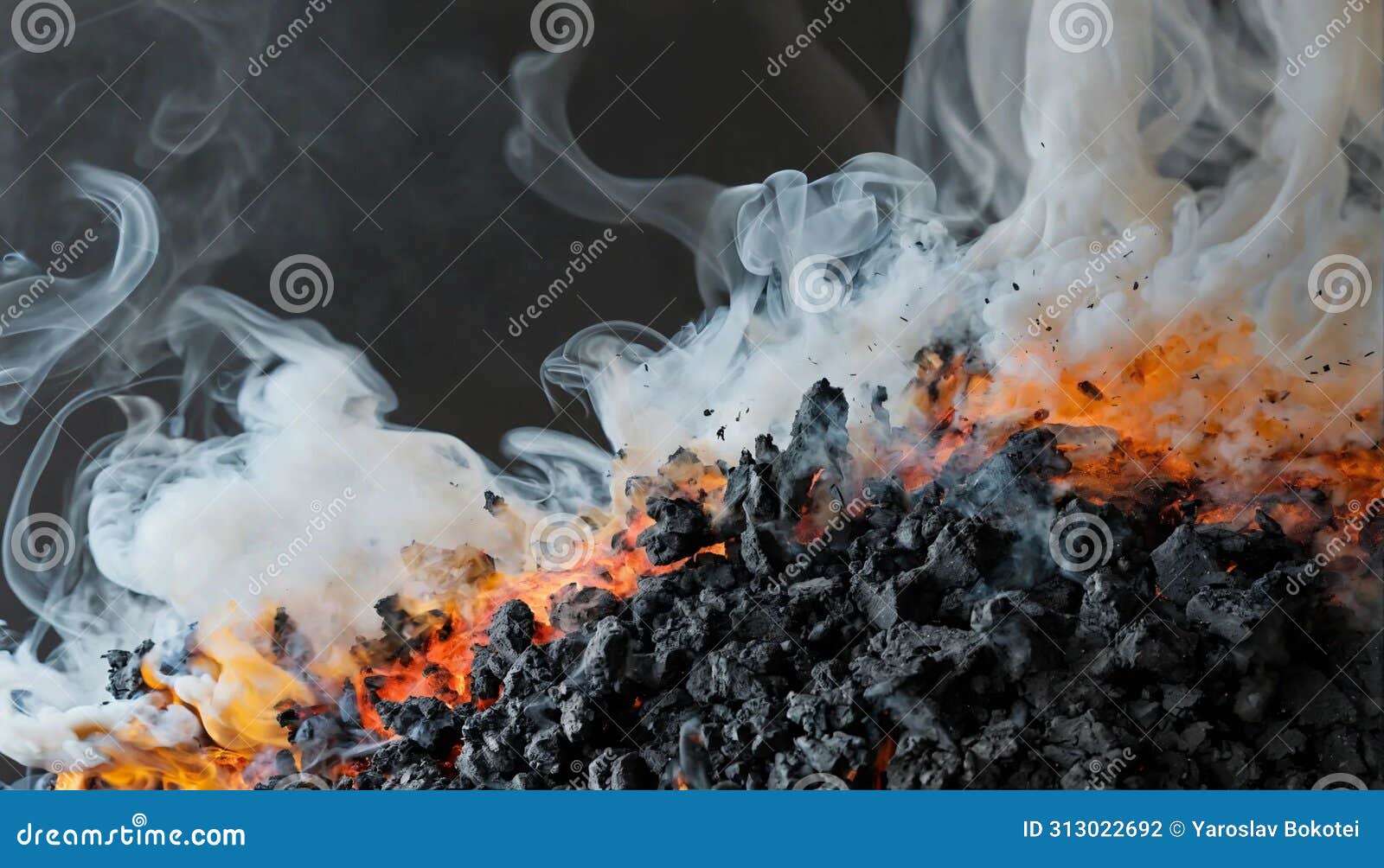 Fire in the Sky. Smoke on Fire Stock Illustration - Illustration of ...