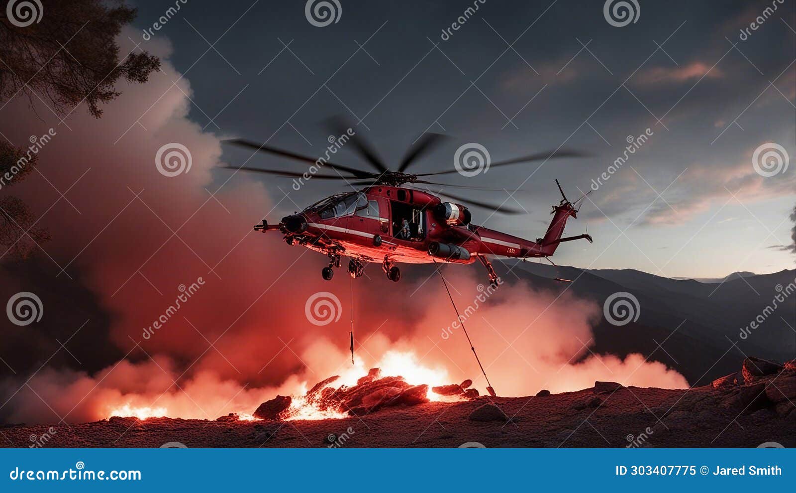 Fire in the Sky a Tragic Scene with an Apache Helicopter Crashing on a ...