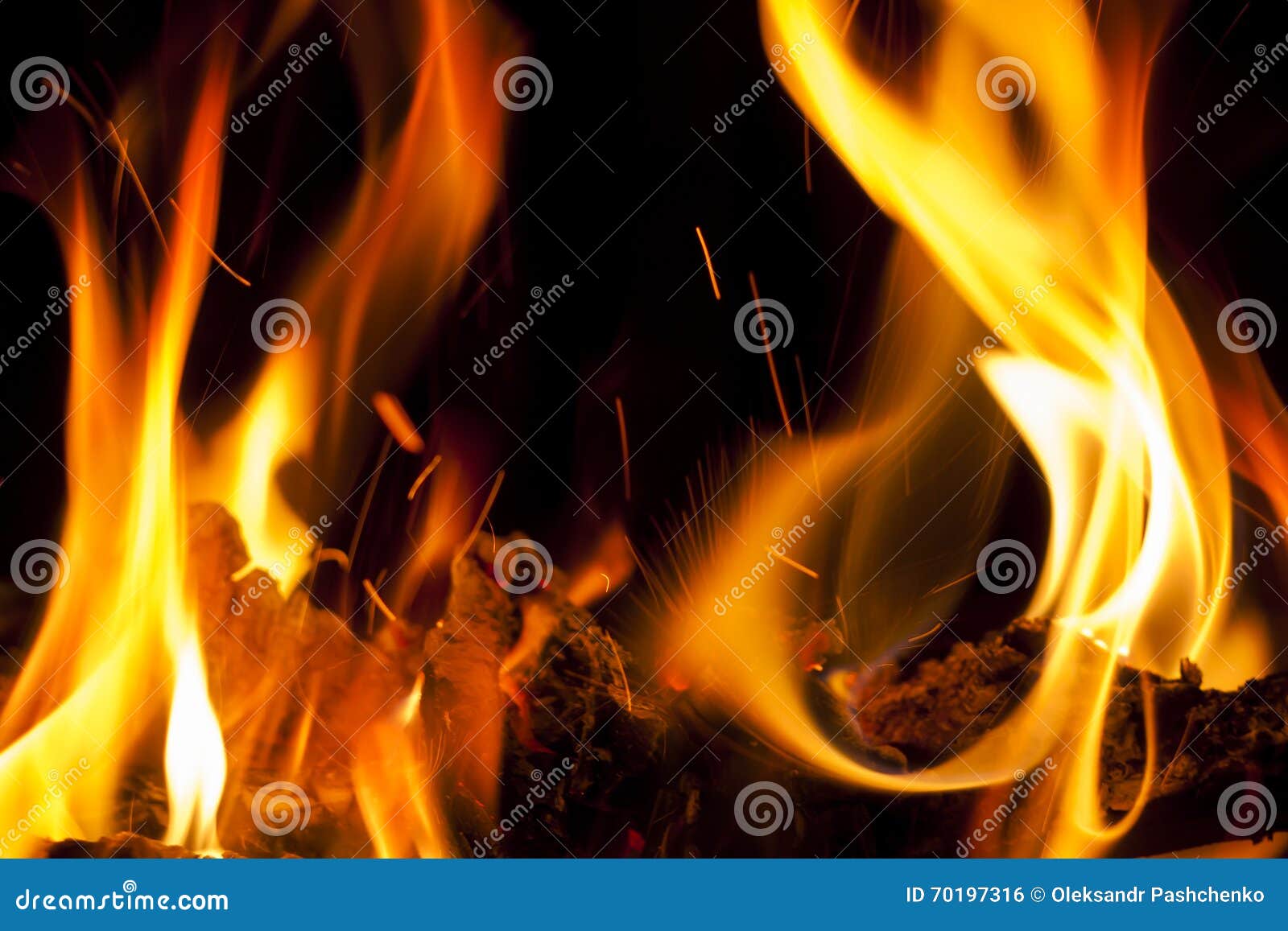 Fire stock photo. Image of energy, fireplace, isolated - 70197316
