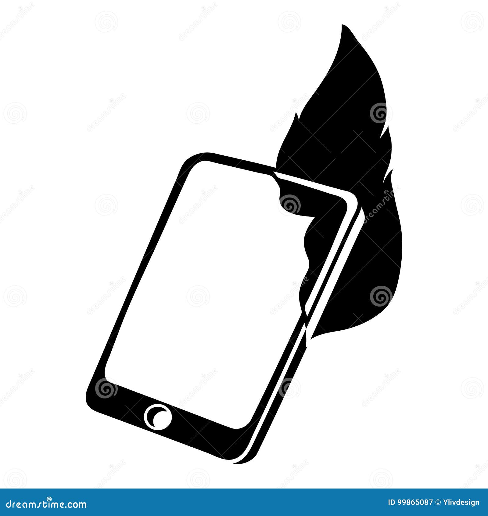 Fire Smartphone Icon, Simple Black Style Stock Vector - Illustration of ...