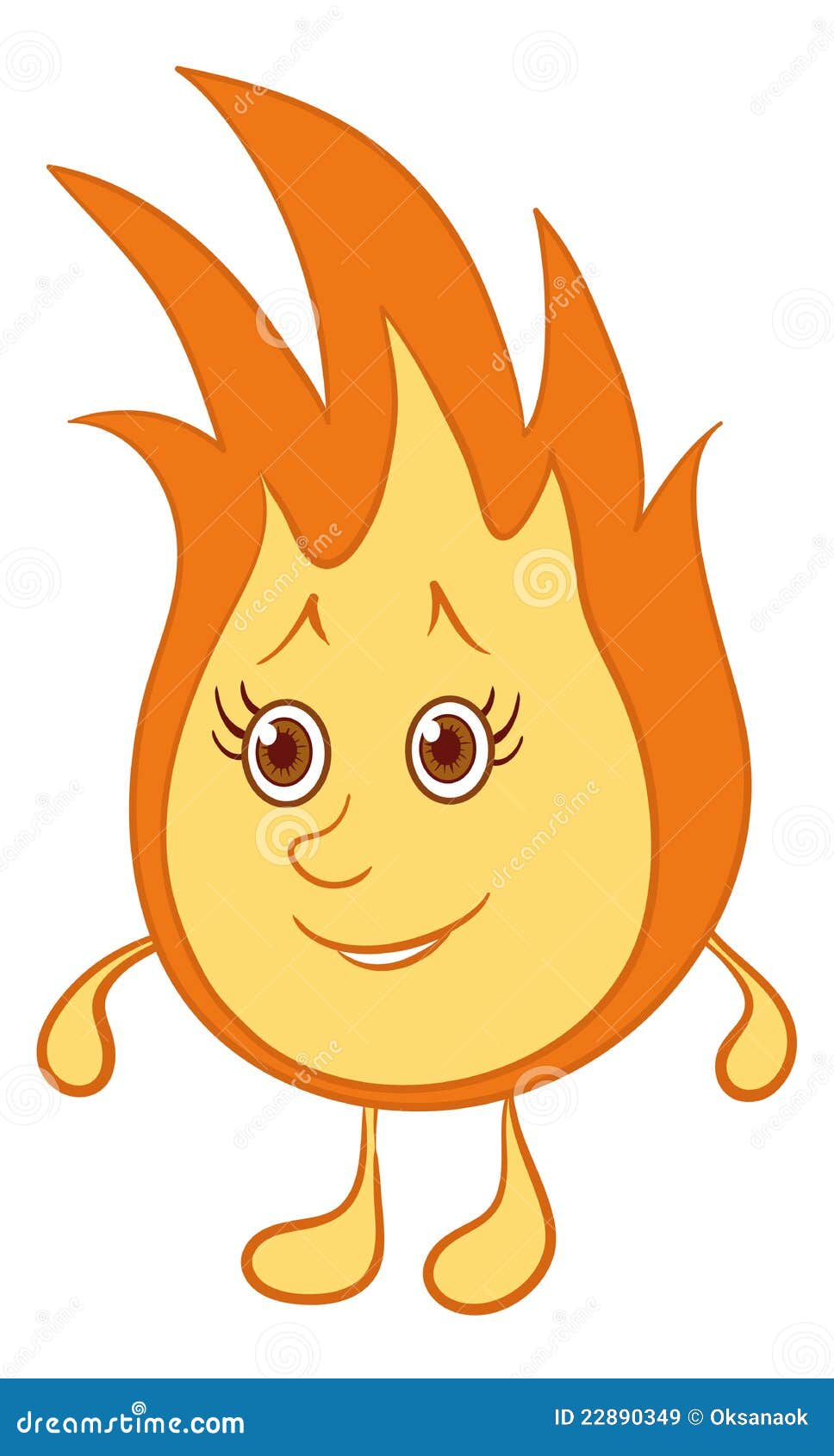 Fire smiley stock vector. Illustration of funny, happy - 22890349