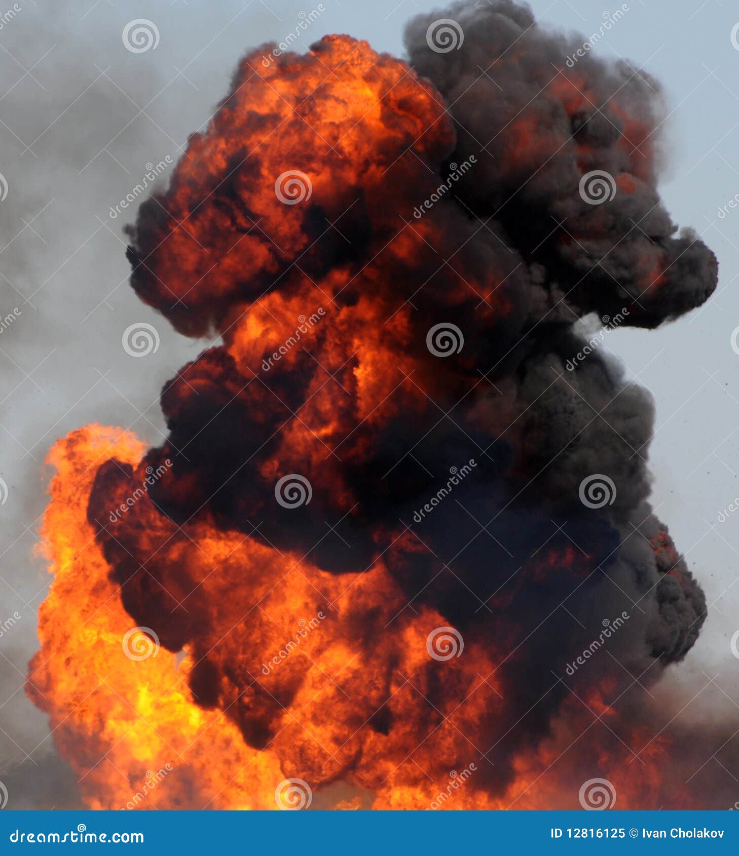 Fire and smoke stock image. Image of black, fireball - 12816125