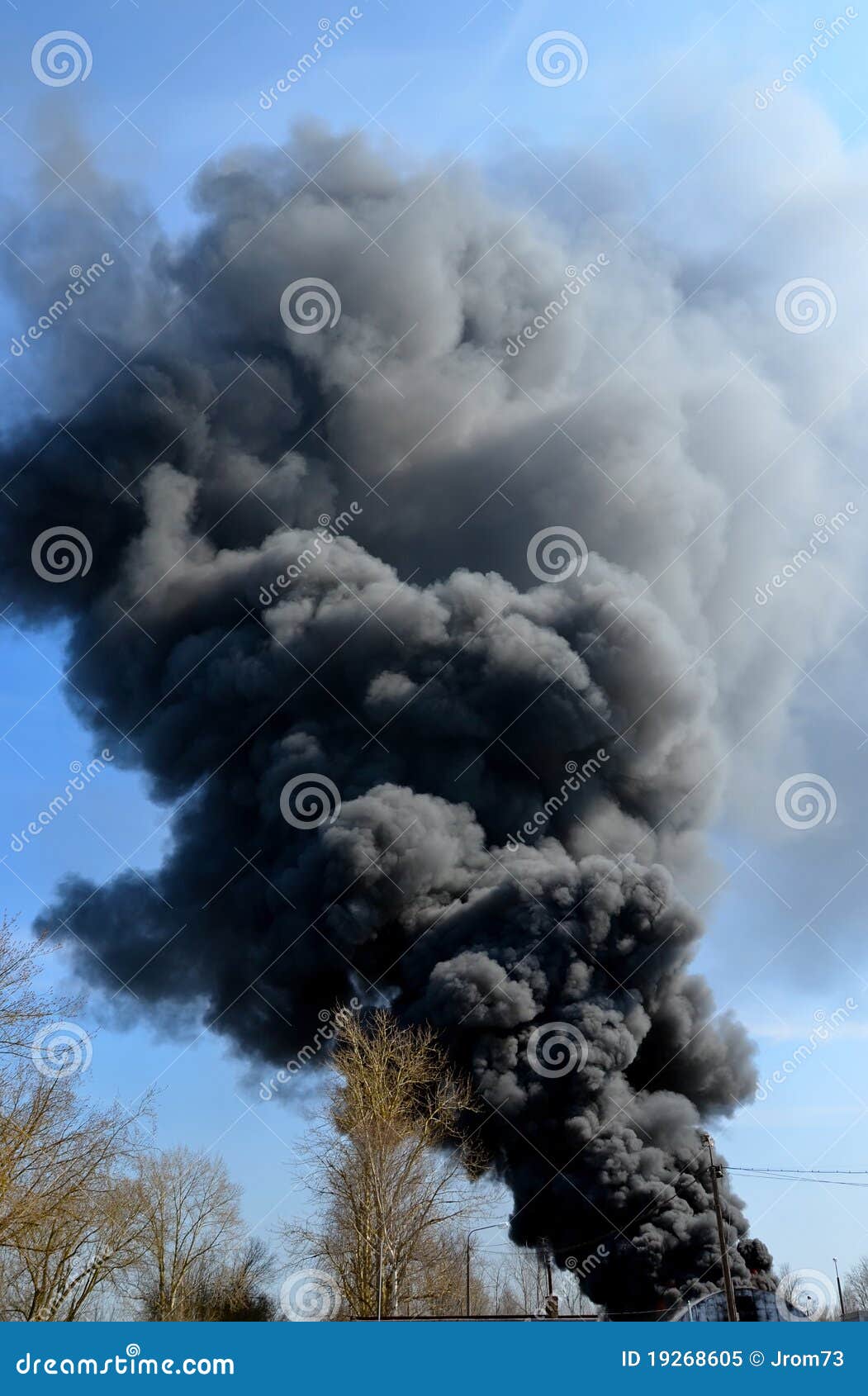 Fire and smoke stock image. Image of cloud, department - 19268605