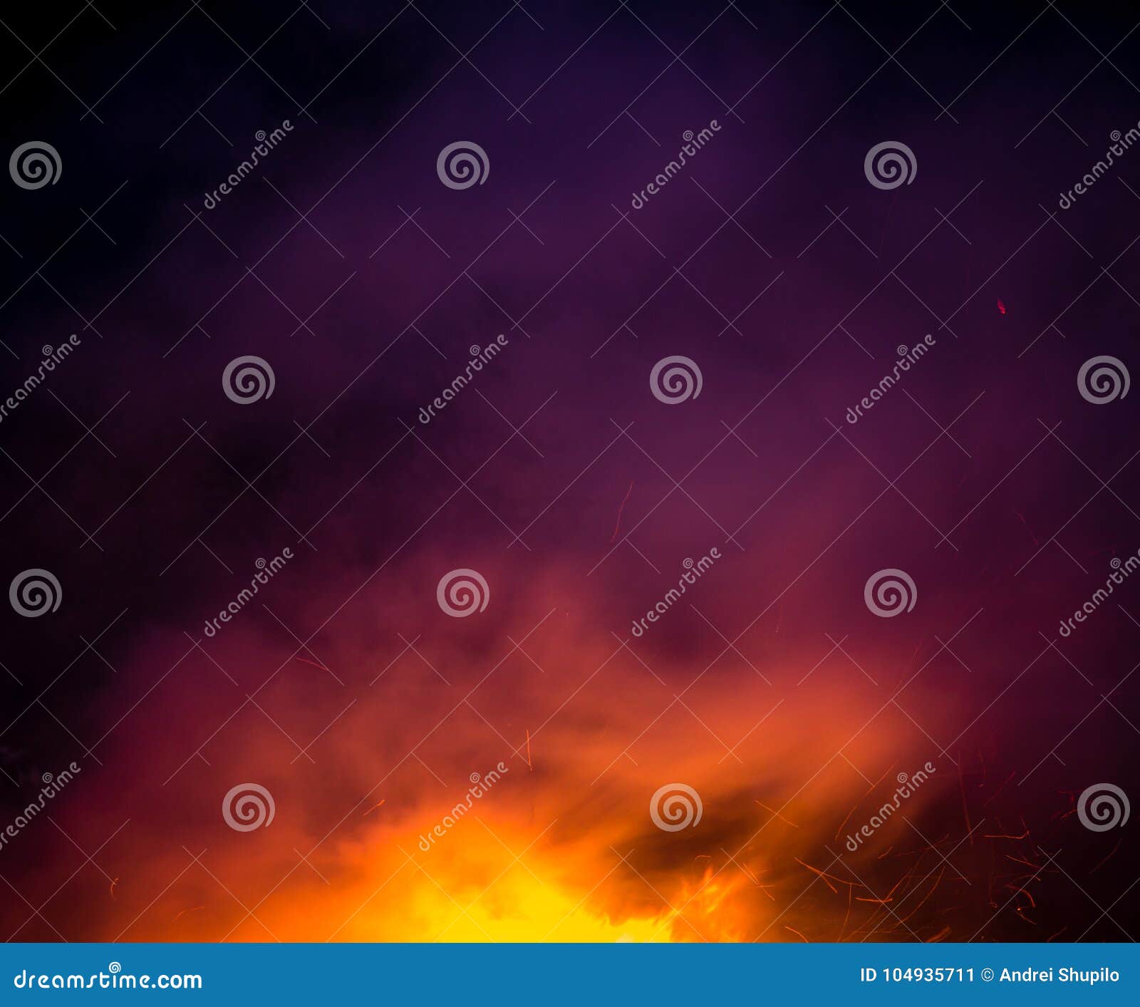 Fire with Smoke on a Black Background Stock Image - Image of backdrop ...