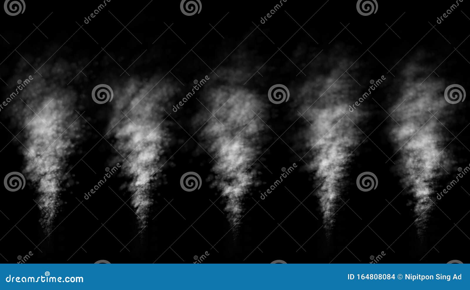 Fire Smoke on Black Background Stock Illustration - Illustration of ...