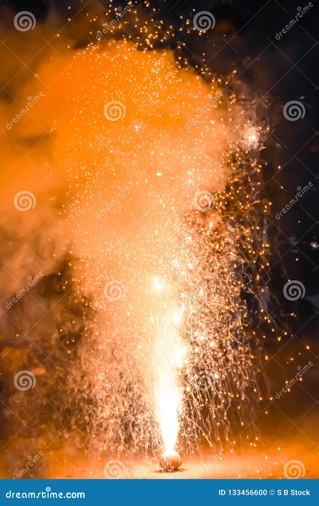 Fire and Smoke after Fire Crackers Got Fire Stock Photo - Image of ...