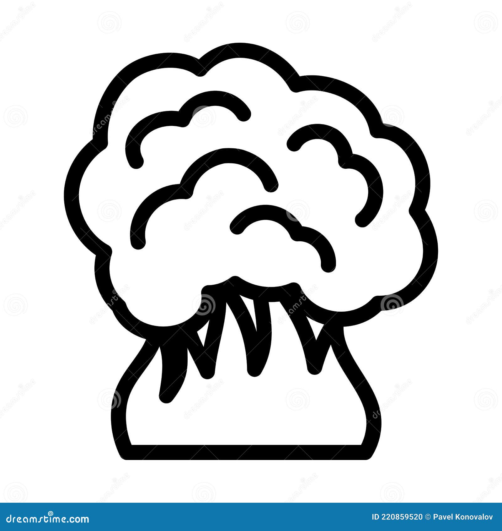 Fire and Smoke Icon stock vector. Illustration of fiery - 220859520