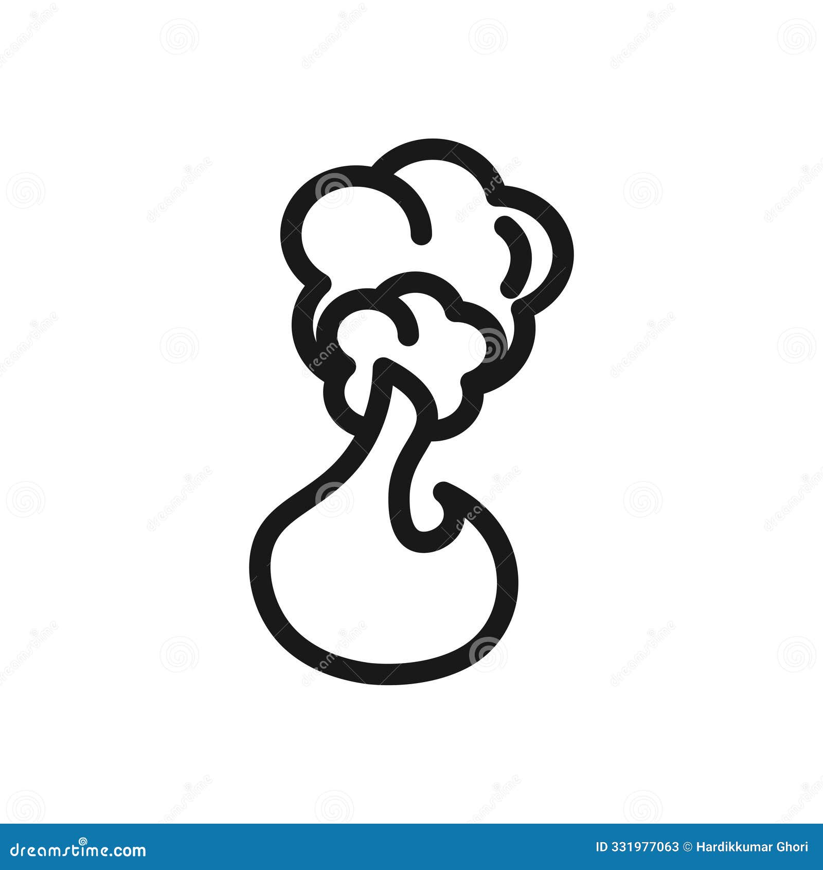 Fire smoke icon stock vector. Illustration of flat, wild - 331977063