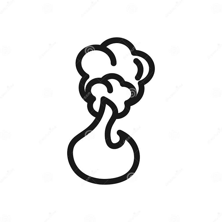 Fire smoke icon stock vector. Illustration of flat, wild - 331977063