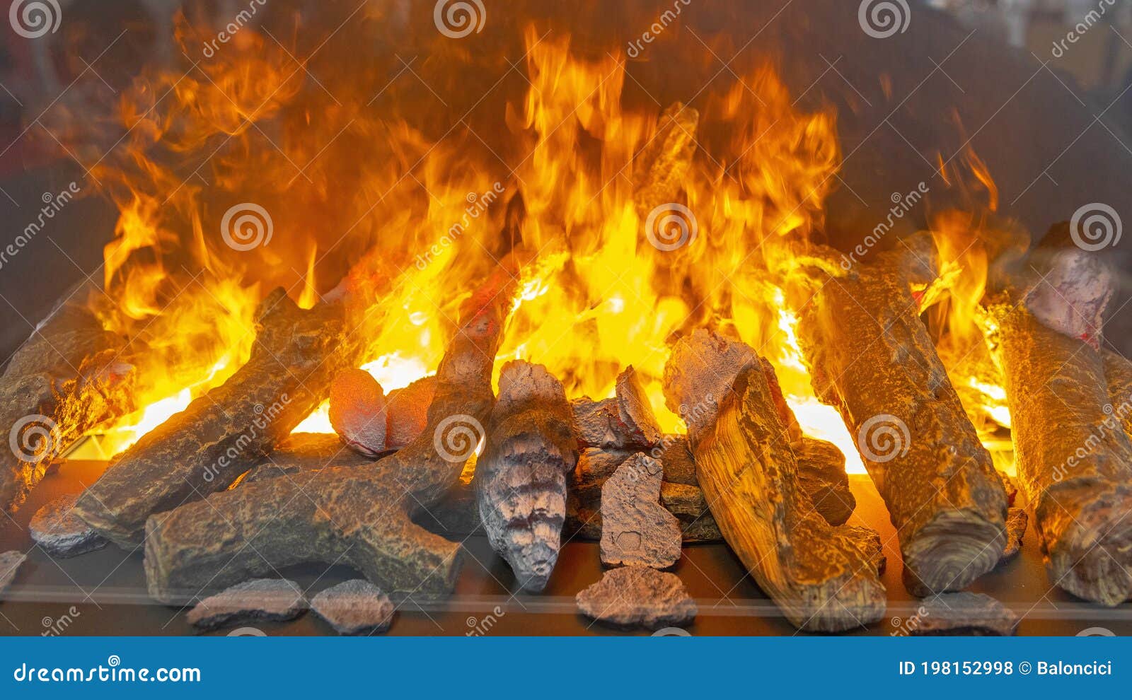 Fire Smoke Logs stock photo. Image of fire, lights, logs - 198152998