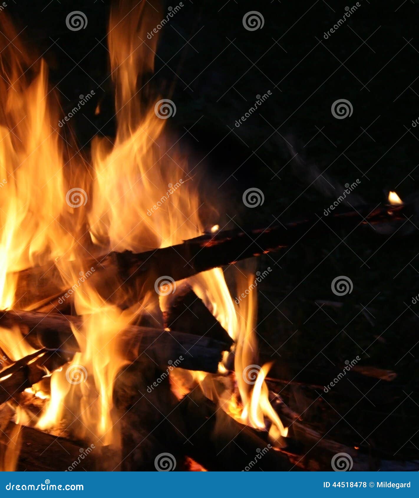 Fire and smoke stock photo. Image of campfire, flames - 44518478