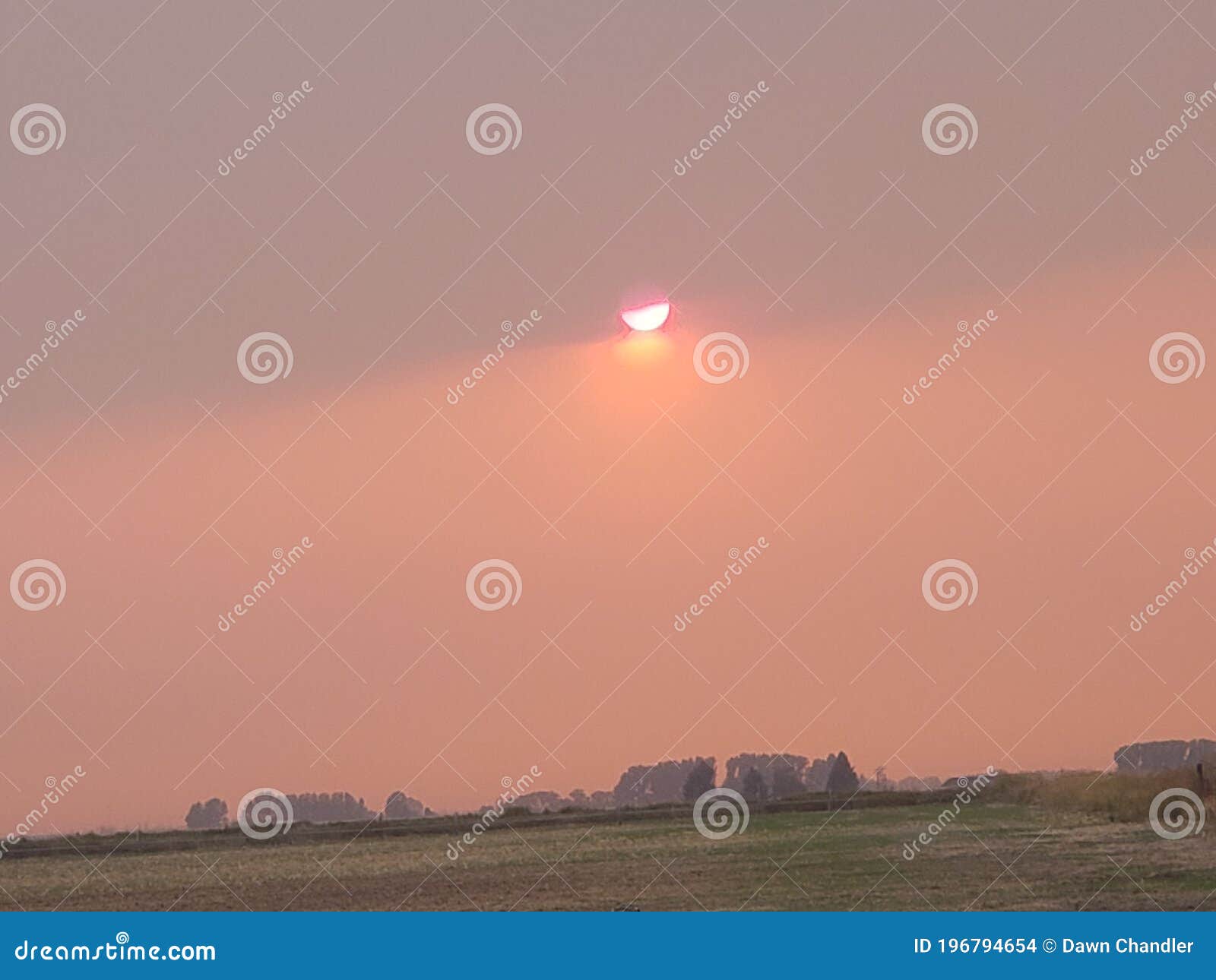 Fire smoke red sky and sun stock photo. Image of dawn - 196794654
