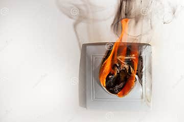 The Wires in the Socket Caught Fire, Creating a Dangerous Fire ...