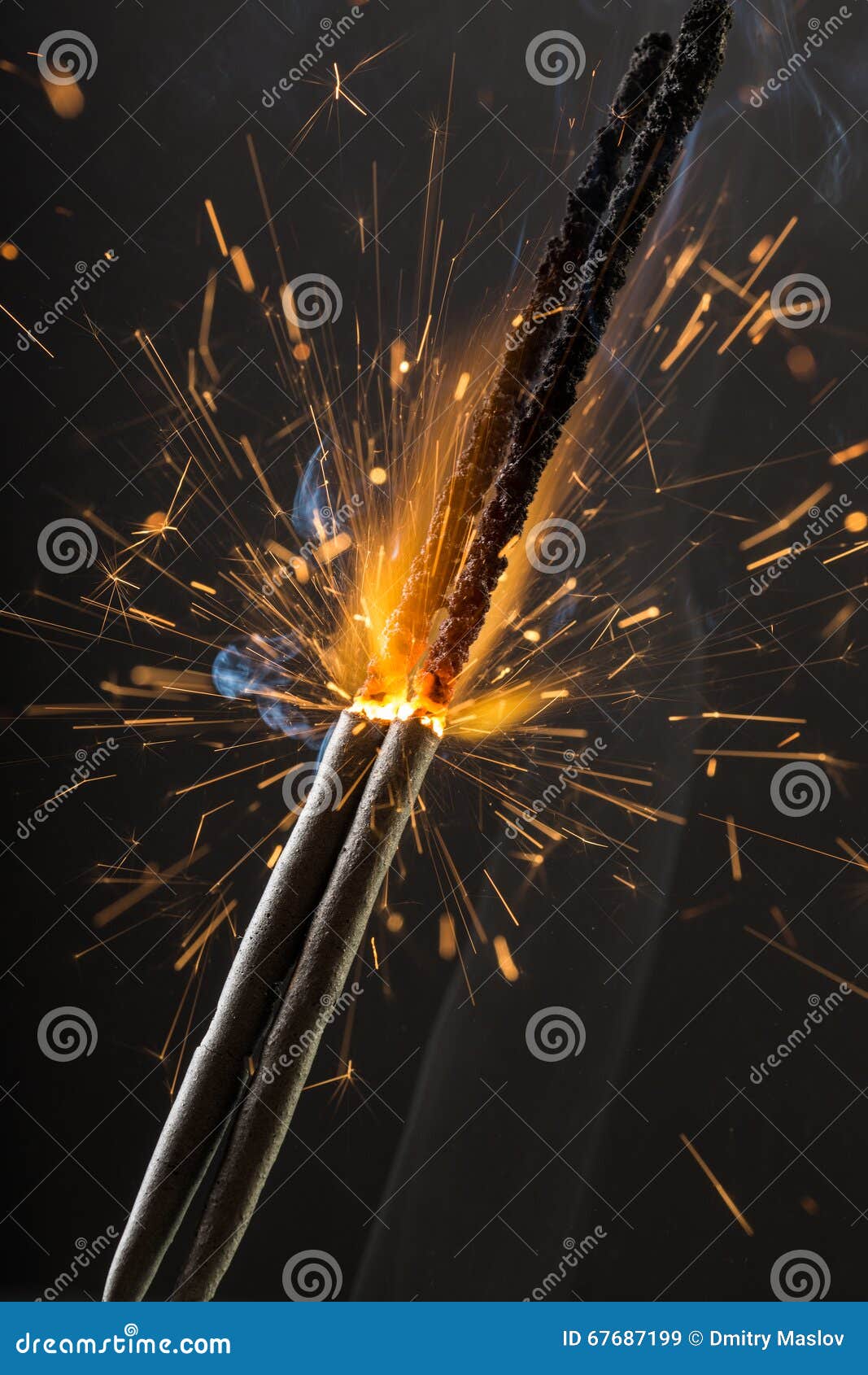 Fire smoke and sparks stock image. Image of light, smoke - 67687199