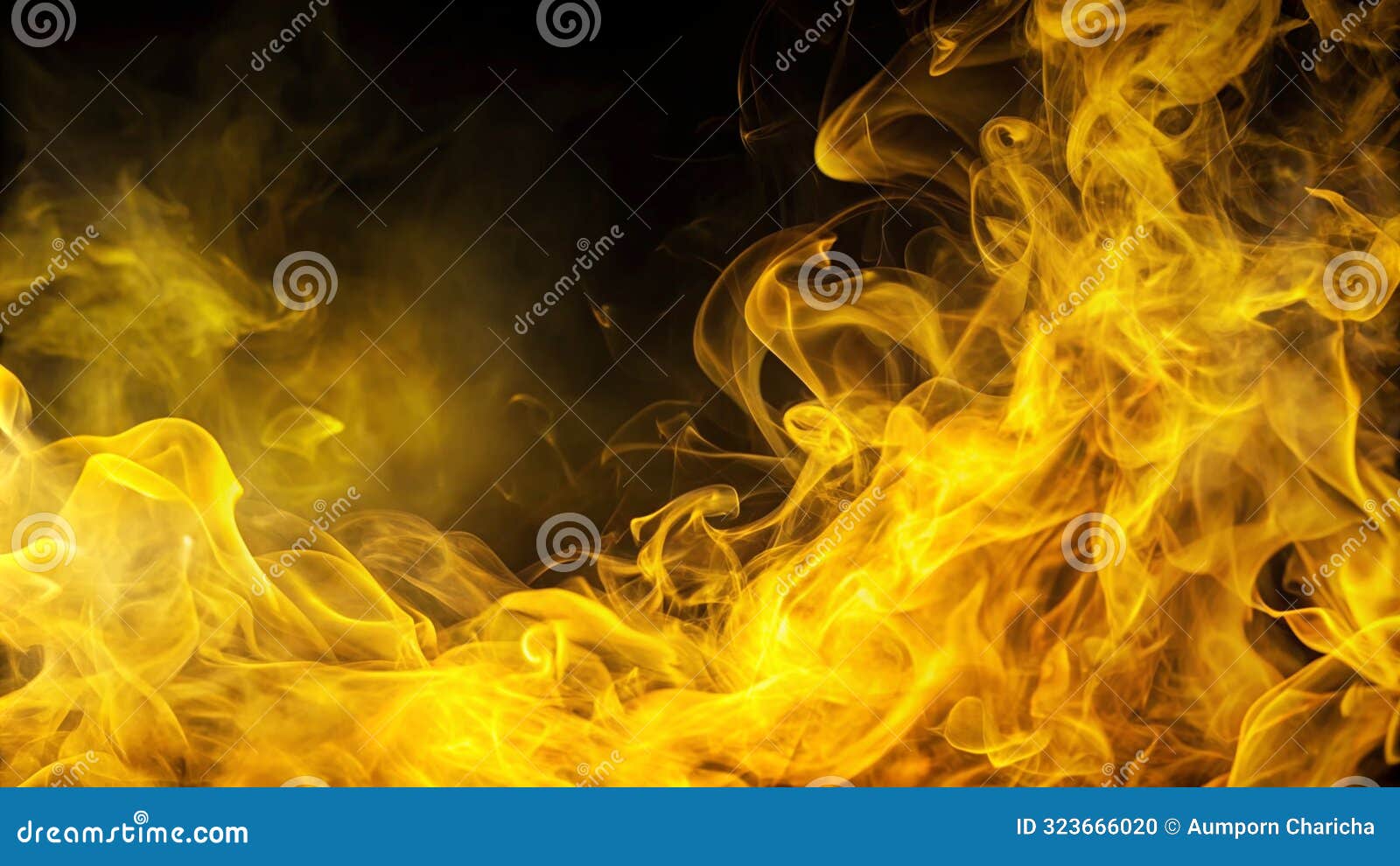 Fire and Smoke Translucent Background Translucent Yellow Fire Abstract ...