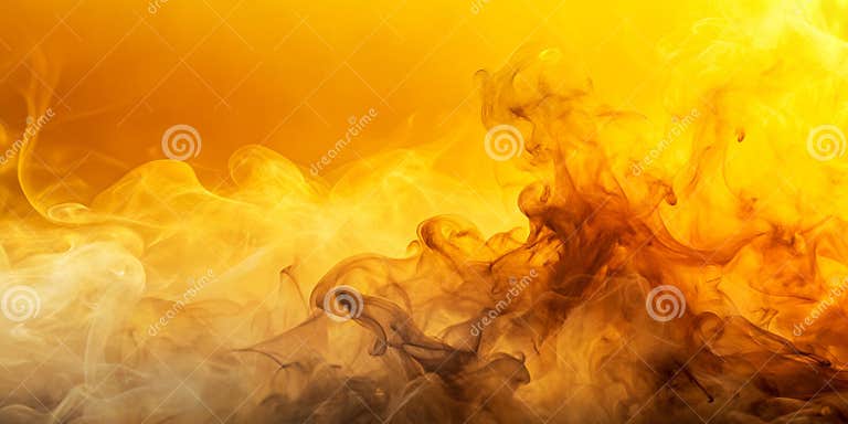 Fire and Smoke Translucent Background Translucent Yellow Fire Abstract ...