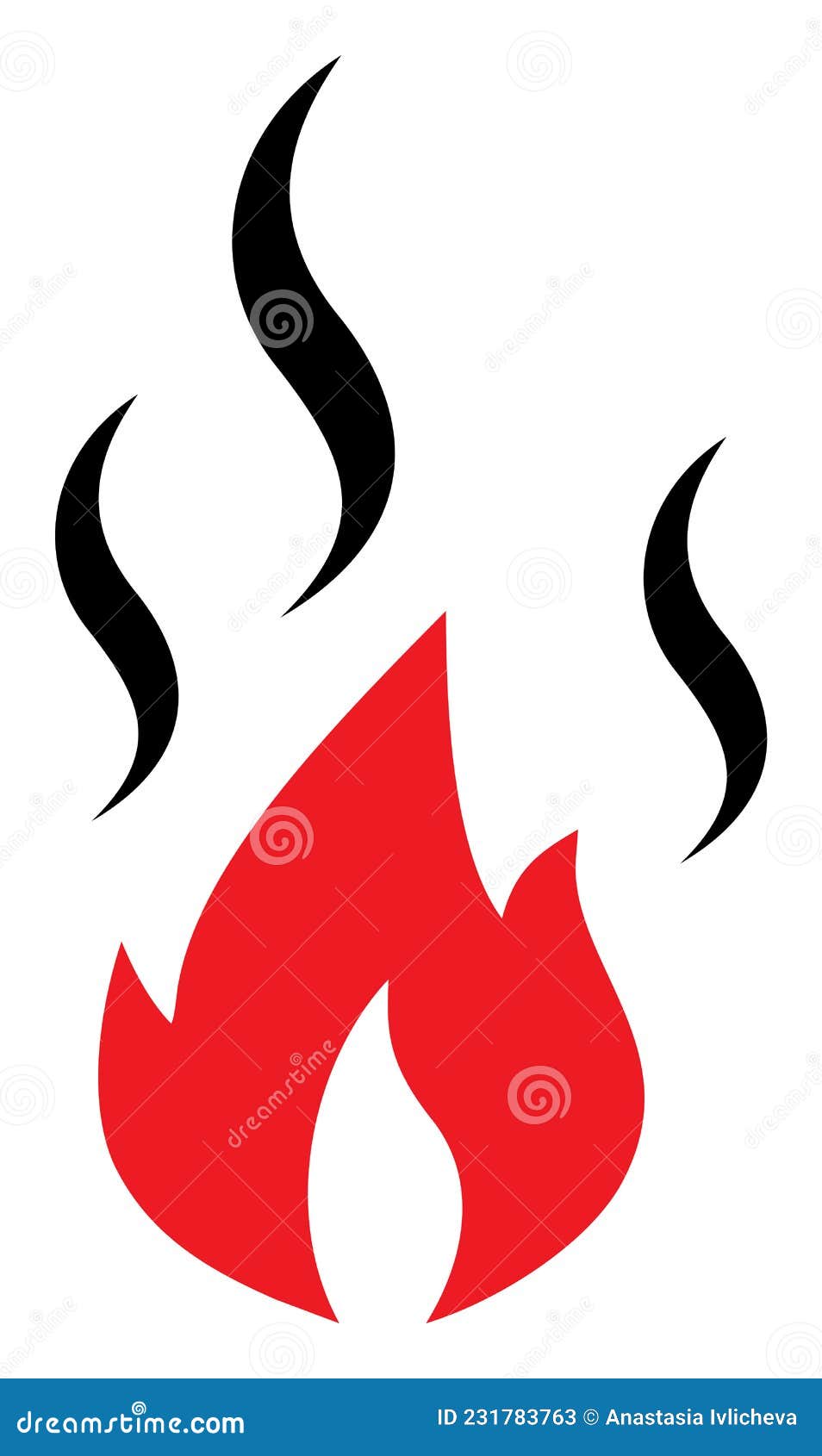 Fire Smoke - Vector Icon Illustration Stock Vector - Illustration of ...